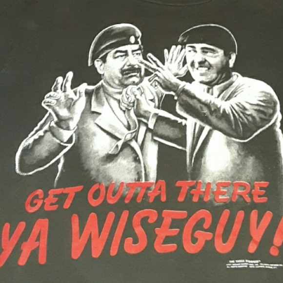 Vintage | Shirts | 991 The Three Stooges Saddam Hussein Usa Shirt ...